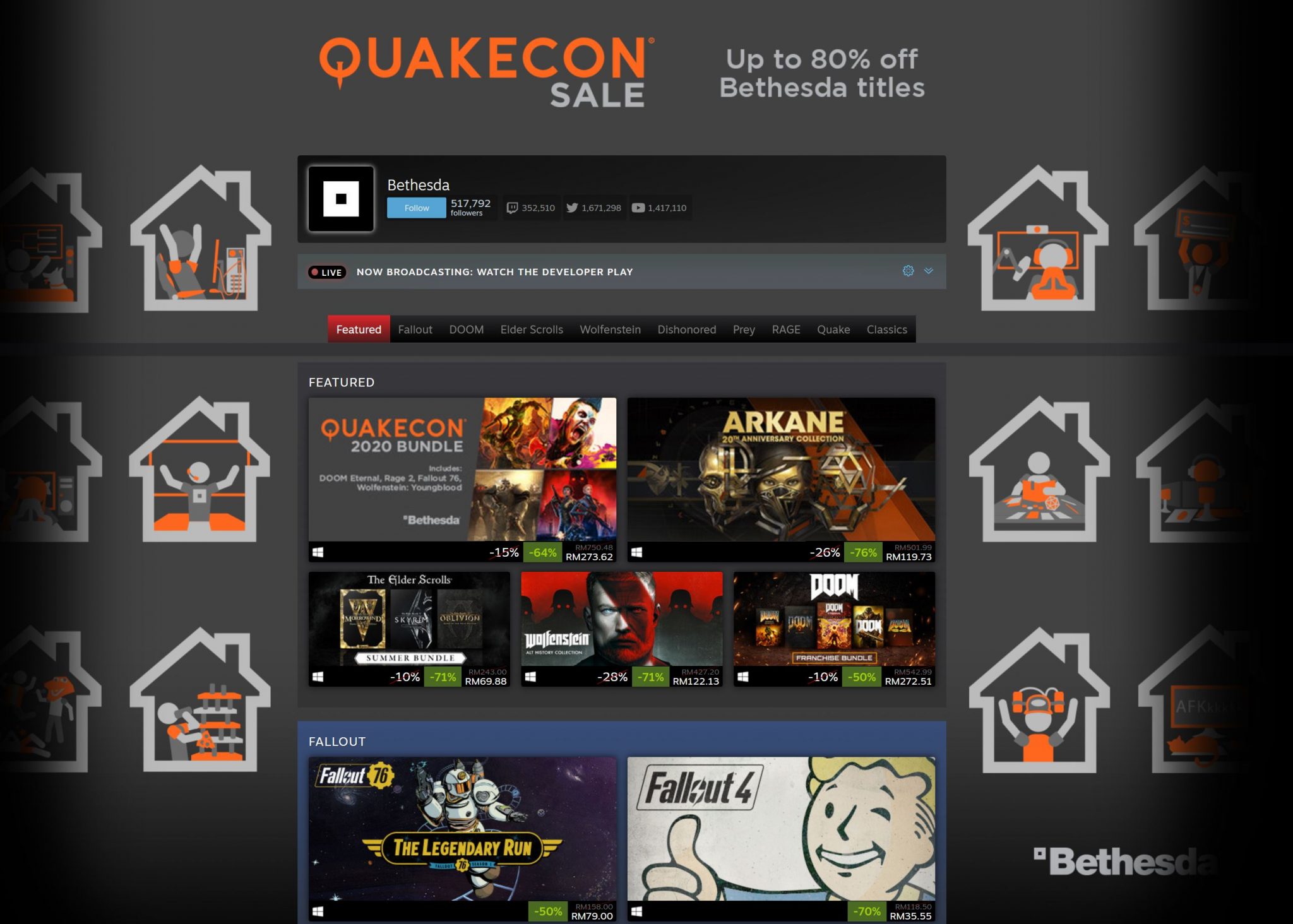 QuakeCon At Home Kini Berlangsung Dengan Pelbagai Tawaran Jualan Permainan